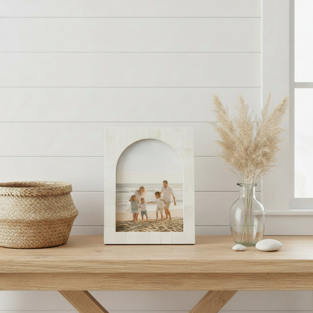 Arch Bone Inlay Photo Frame | Luxe Coastal Home