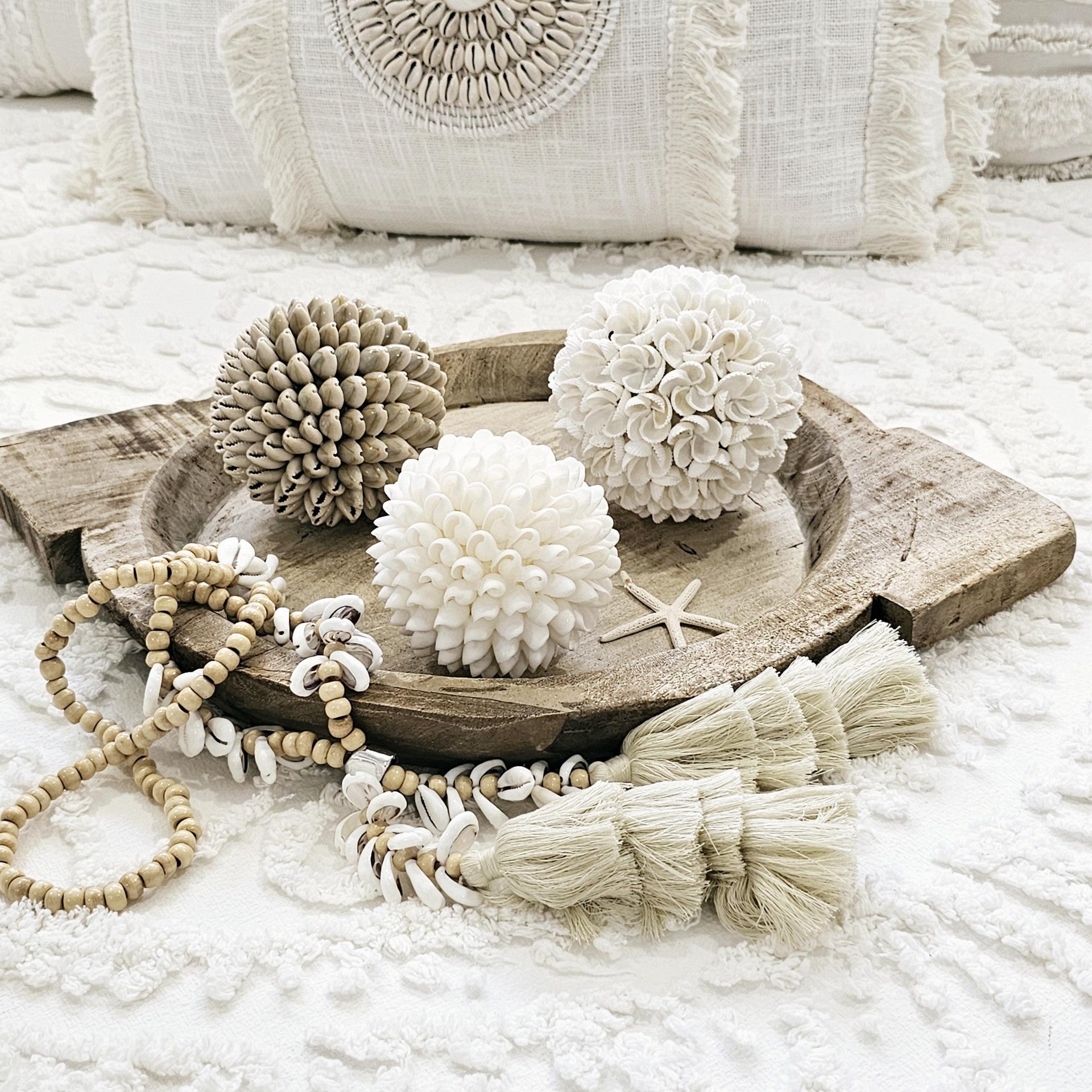 Bleached Vintage Indian Parat Plate | Luxe Coastal Home